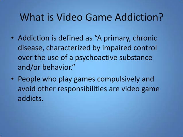 Game addiction | PPT