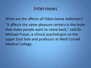 Game addiction | PPTX