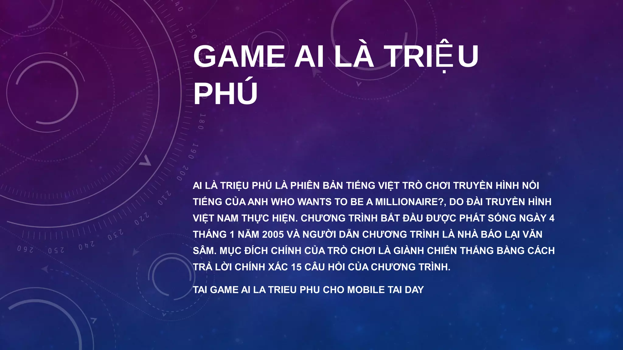 Game ai la trieu phu | PPT