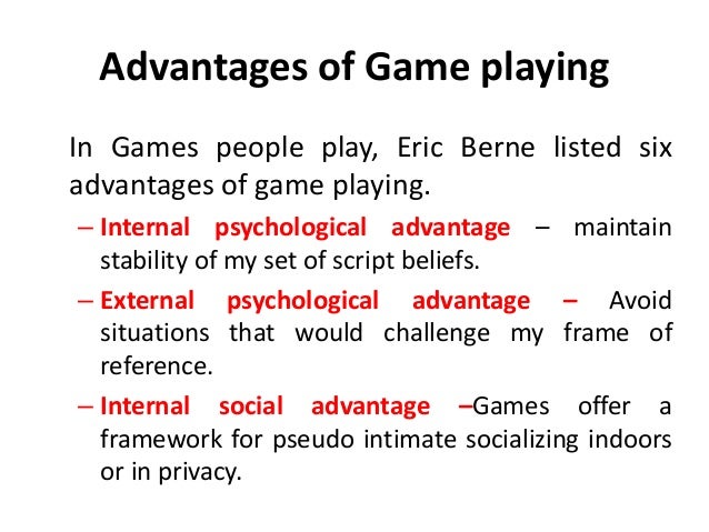 Game analysis - Transactional Analysis