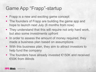 Game app frapp explanation & key assumptions | PPTX