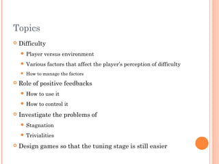 Game balancing | PPT