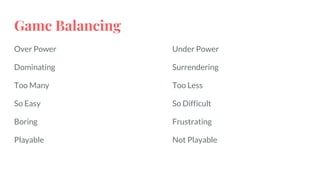 Game balancing | PPTX