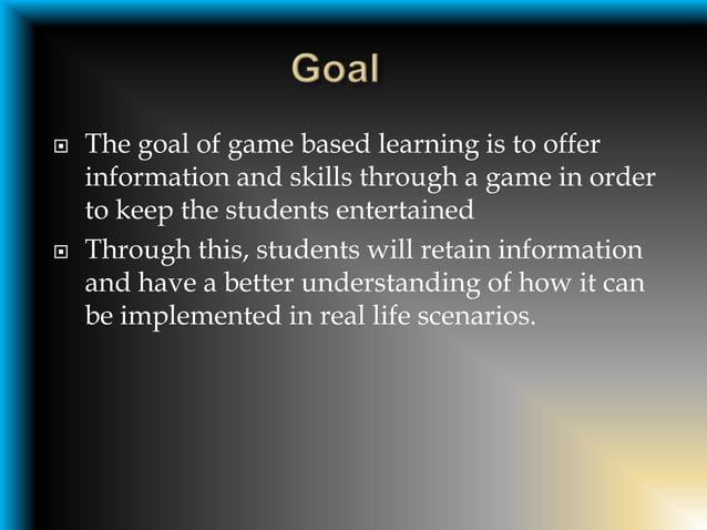 Game based learning | PPT