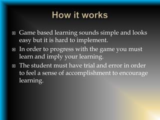 Game based learning | PPT