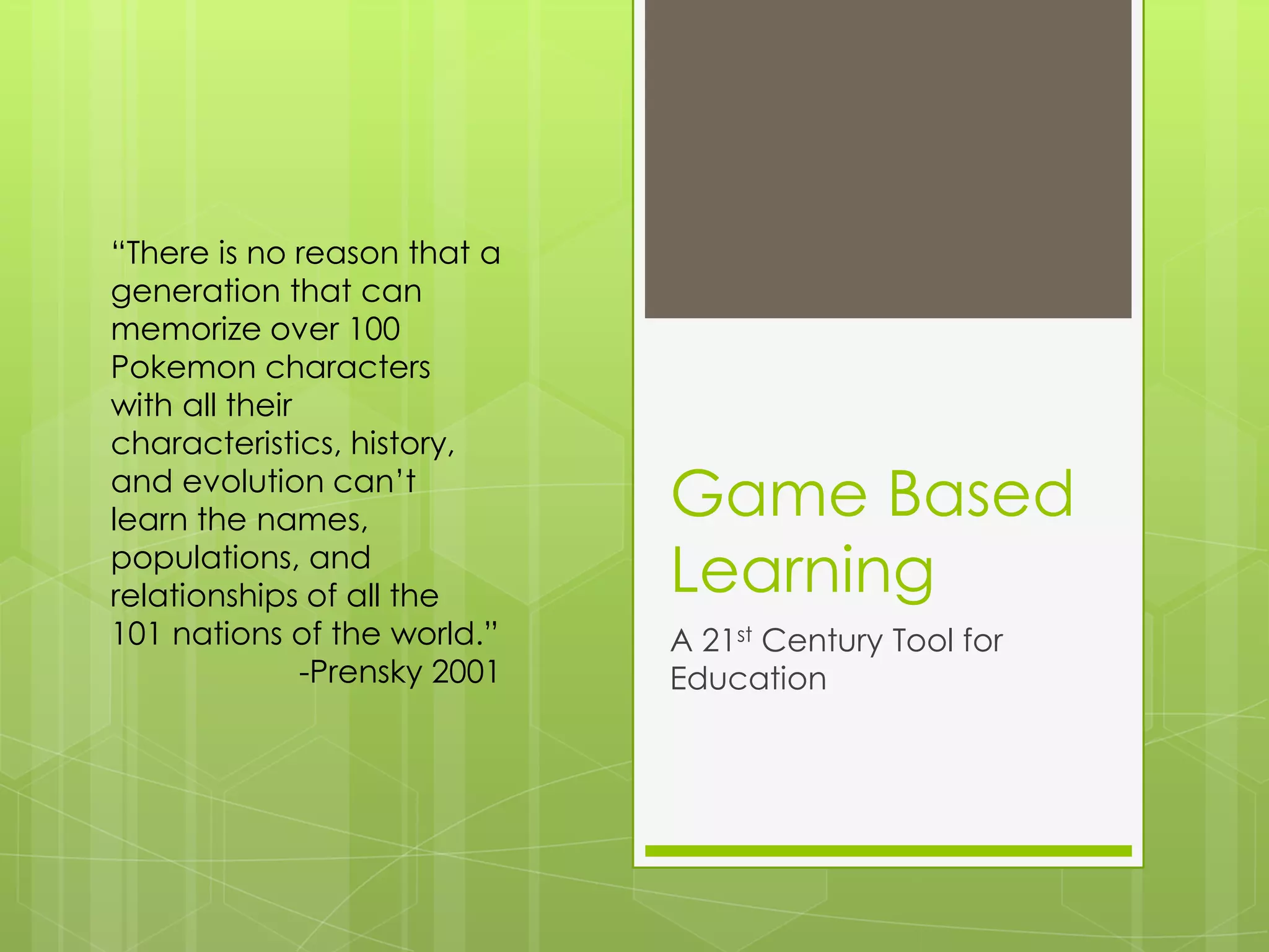 Game based learning | PPT