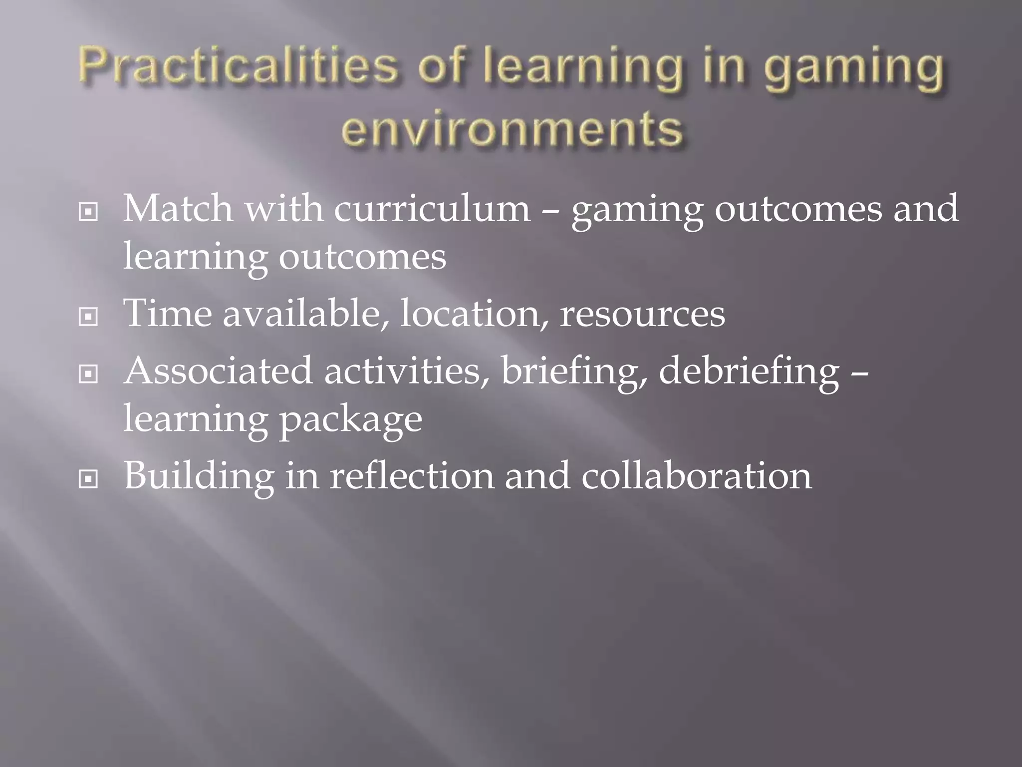 Game based learning | PPTX