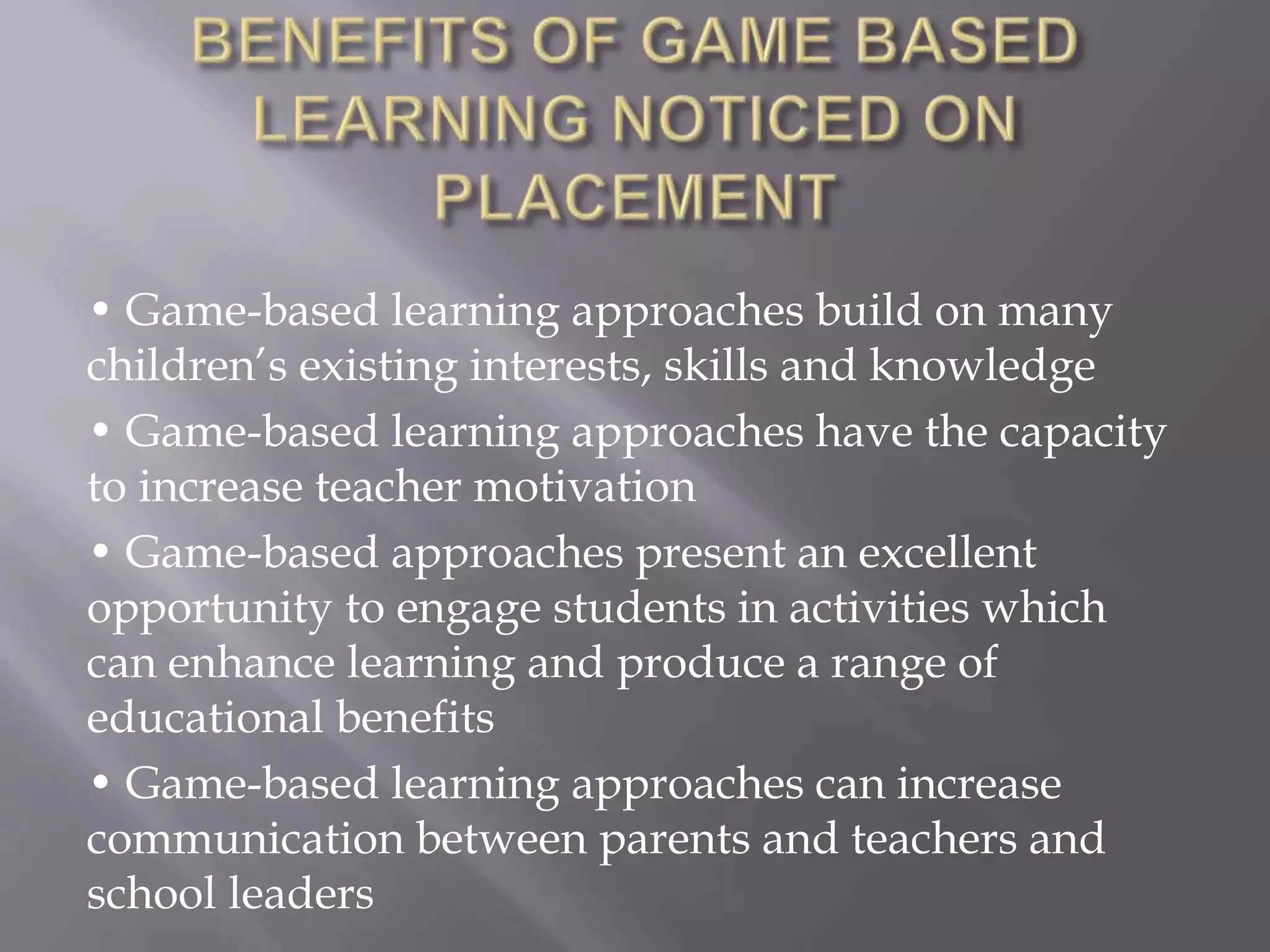 Game based learning | PPTX