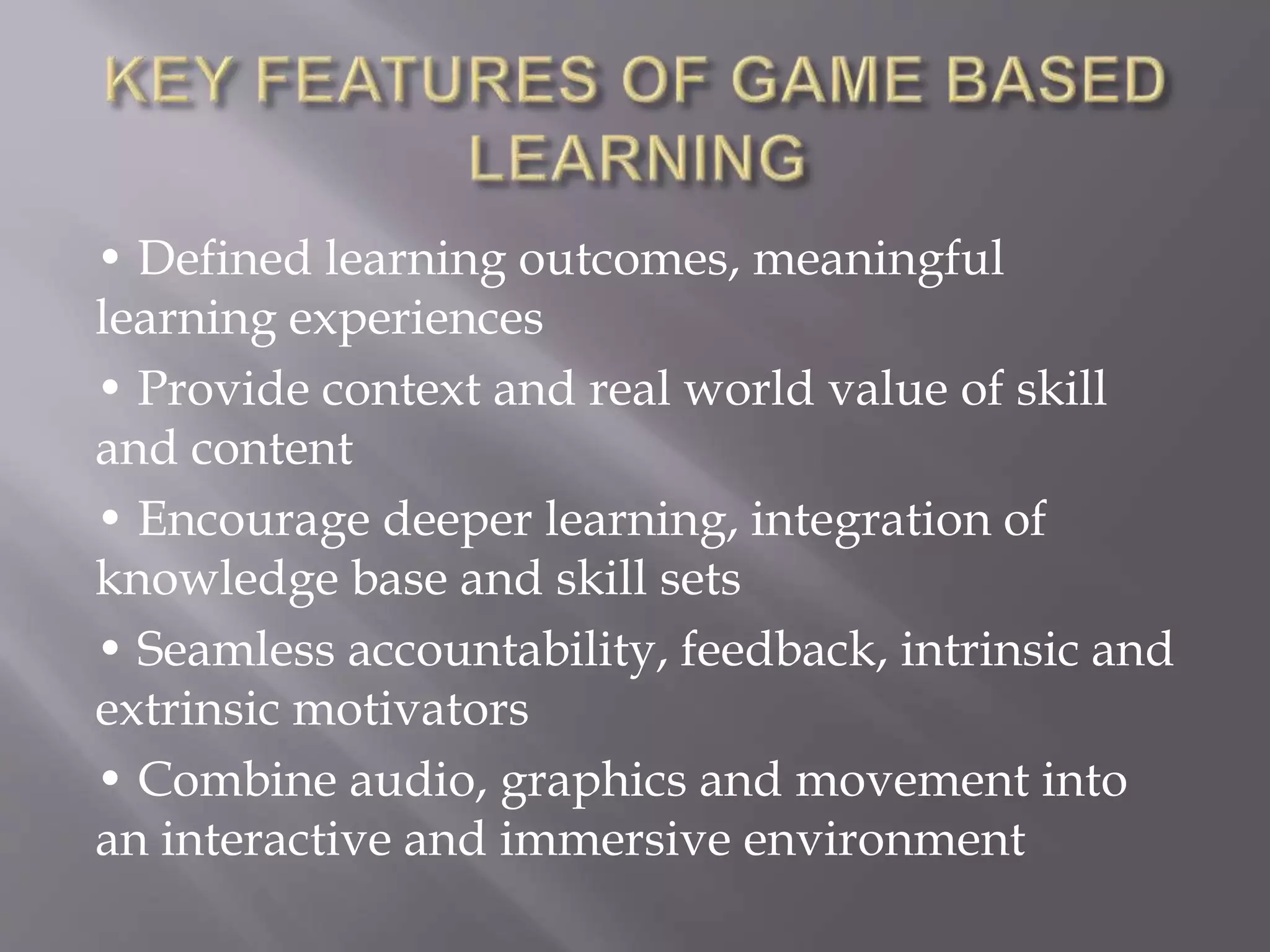 Game based learning | PPTX