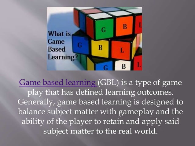 Game based learning | PPTX | Educational Video Games | Video Game Genres