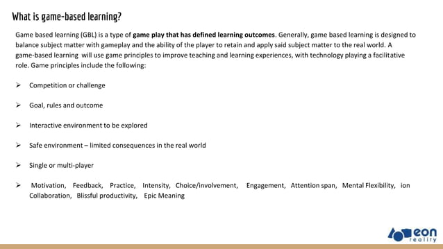 Game based learning lesson plans | PPTX