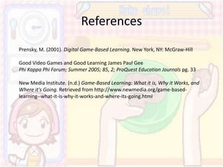 Game based learning TEL 2 Slides | PPTX