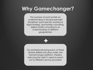 GameChanger Sports Ventures Corporate Profile | PPTX