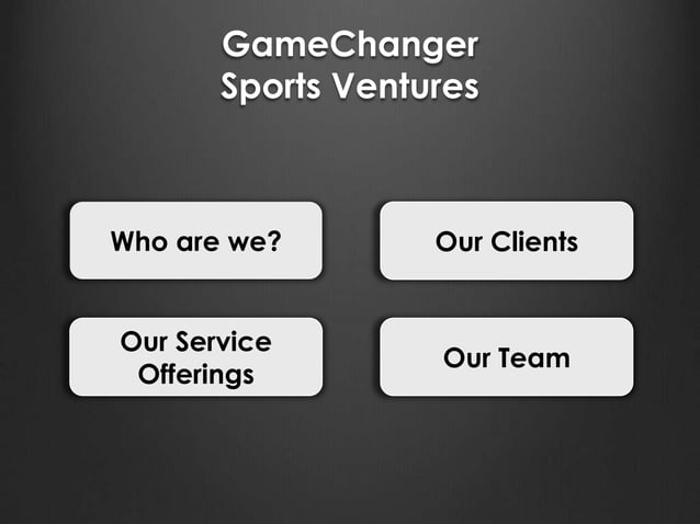 Gamechanger Sports Ventures Corporate Profile | PPTX