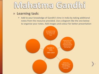 Game Changers - unit start and Gandhi slides | PPT