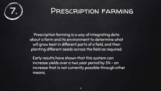 Game changing technologies in agriculture | PPTX