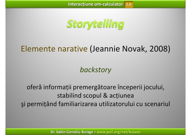 Game computing: De la naratiune la personaje | PDF