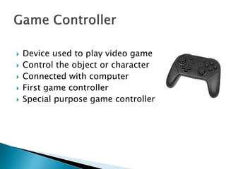 Game controller | PPTX