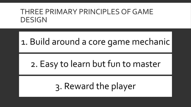 Game Design Principle | PPTX