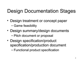 Game designdocs | PPT
