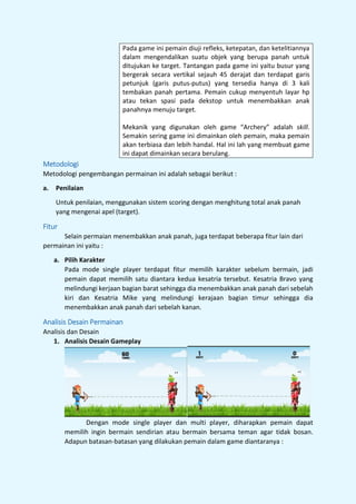 Game design document archery game | PDF
