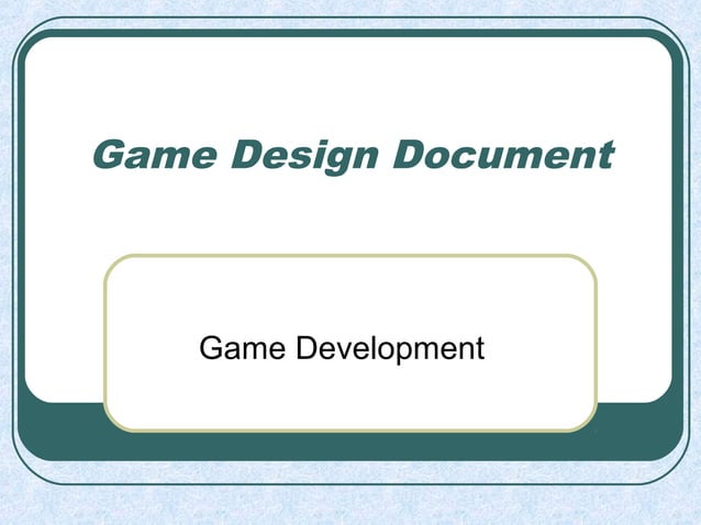 Game design for beginners | PPT