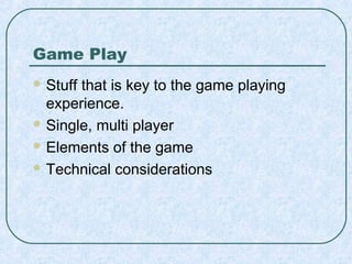 Game design for beginners | PPT