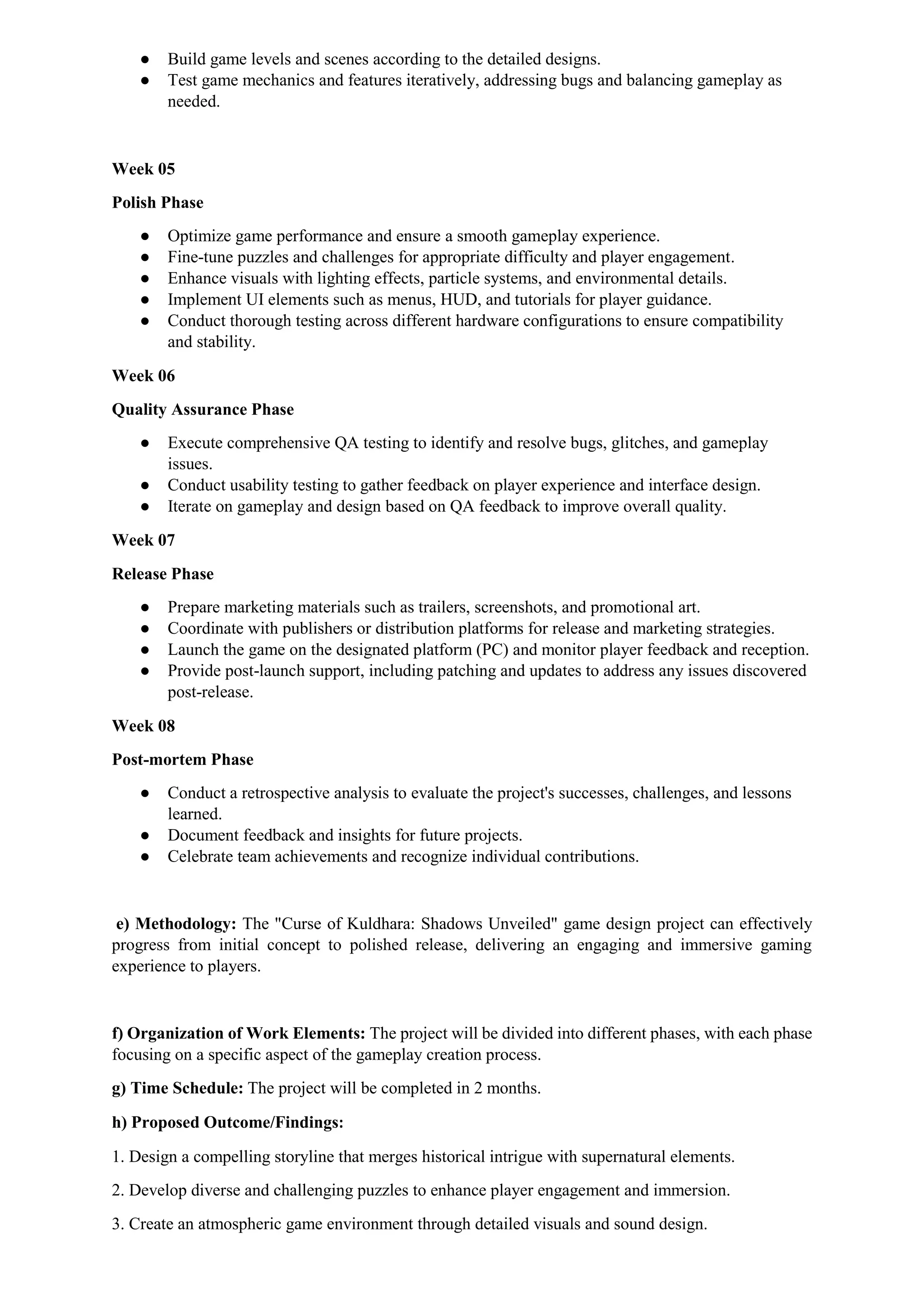 Game Design Project 2024 "Curse of Kuldhara | DOCX
