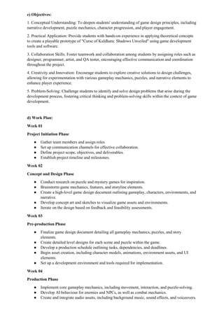 Game Design Project 2024 "Curse of Kuldhara | DOCX | Roleplaying Games ...