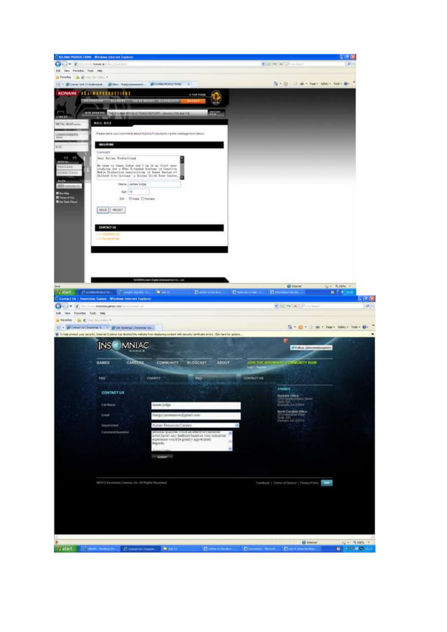 Game dev e mails - Proof | DOCX