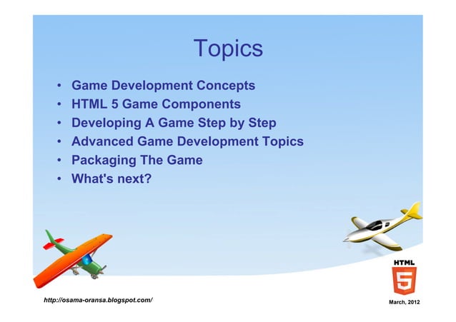 Game Development Using HTML 5 | PPT