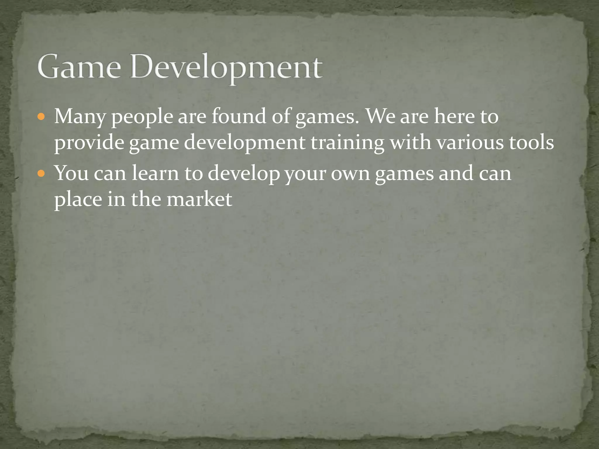 Game development | PPT