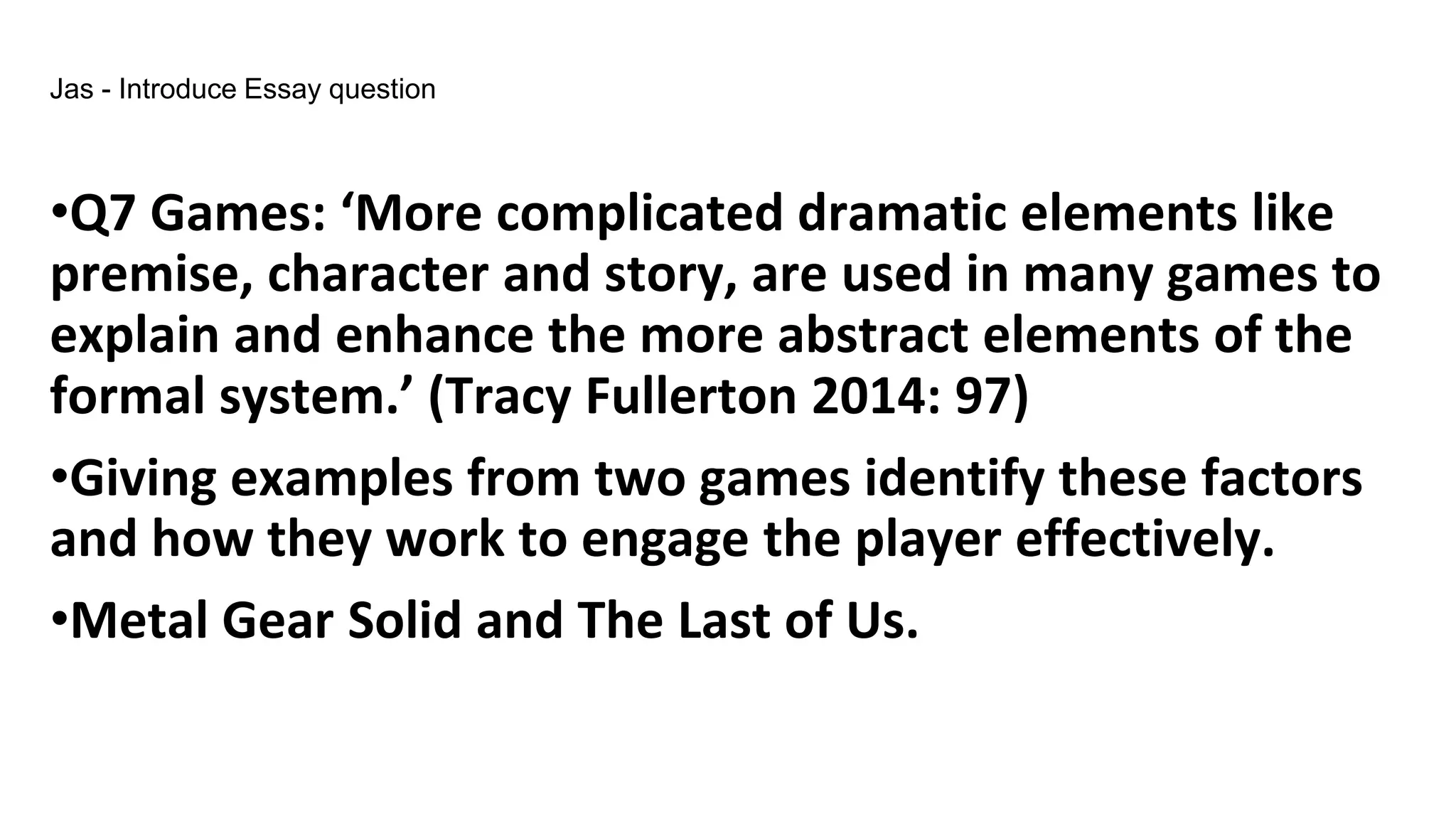 Game development essay presentation | PPTX