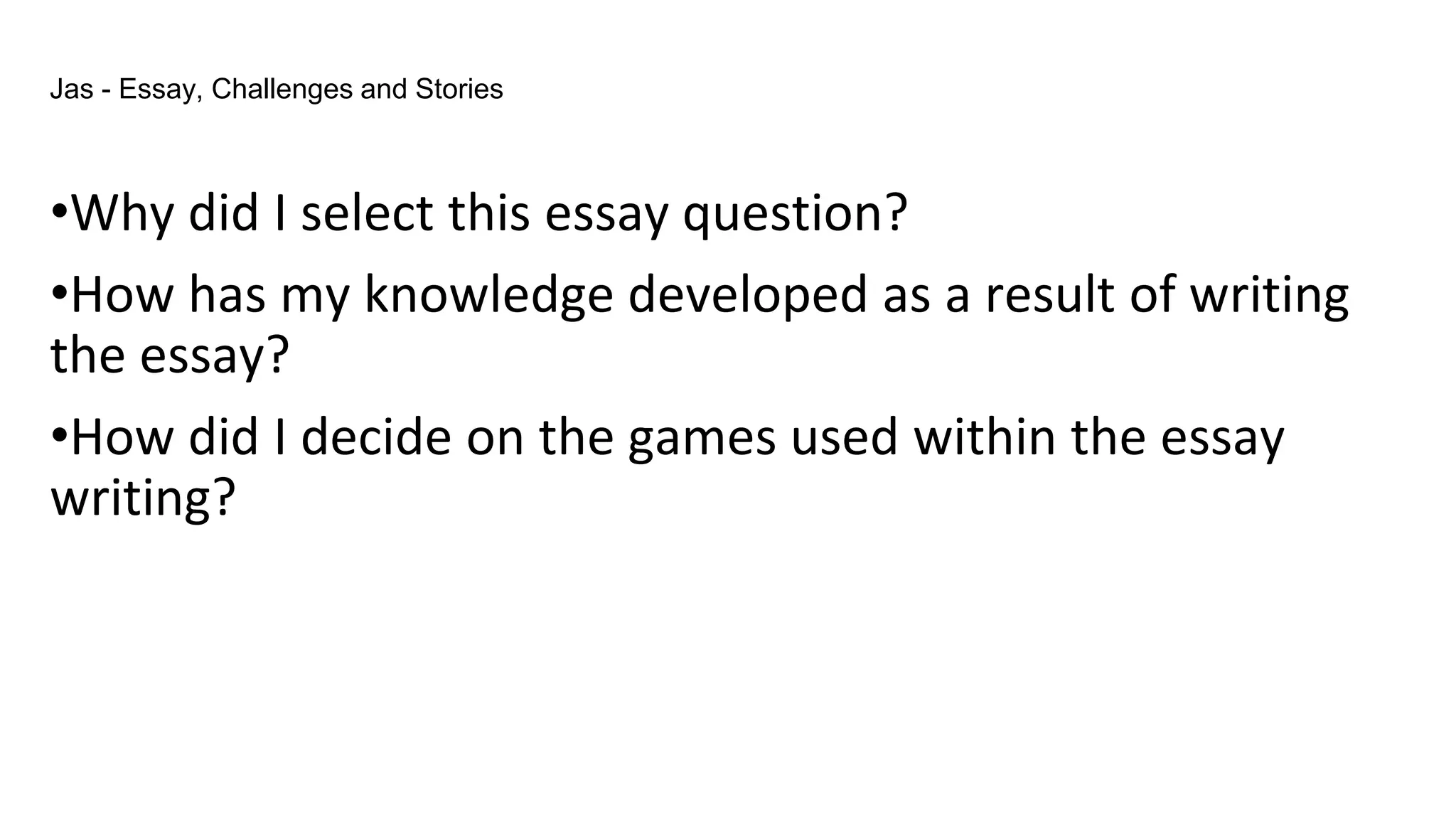 Game development essay presentation | PPTX