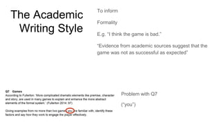 Game development essay presentation | PPT