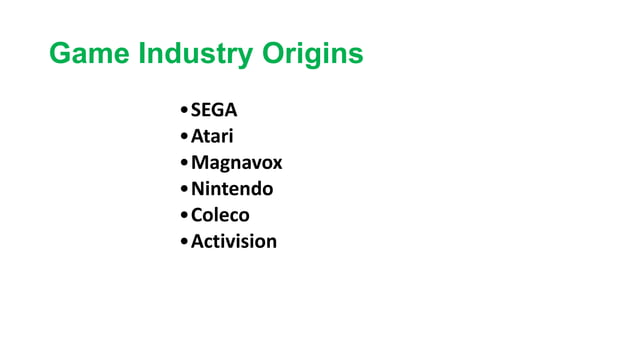 Game development history | PPTX