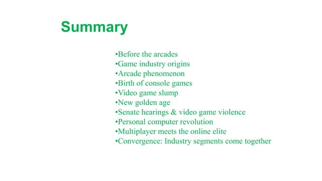 Game development history | PPTX