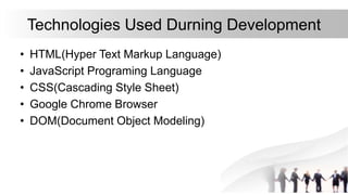 Game development project | PPT