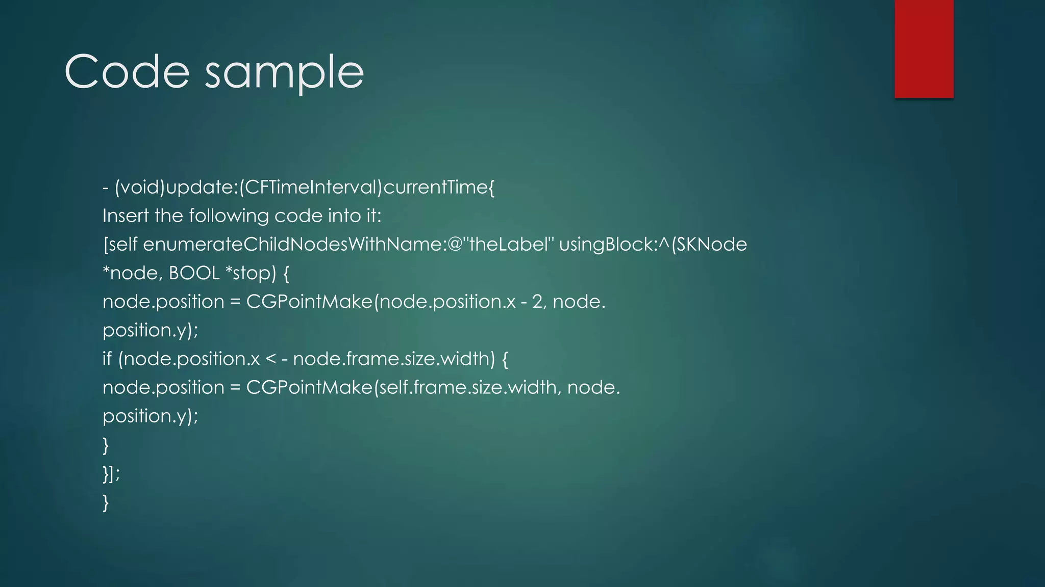 Game development via_sprite_kit | PPTX