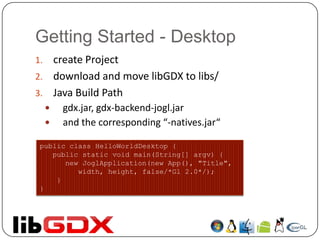 Game development with_lib_gdx | PPT