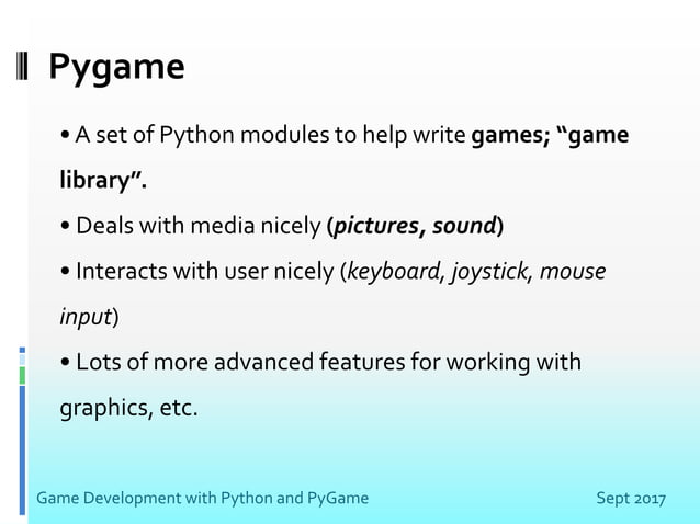 Game Development With Python and Pygame | PDF | Programming Languages | Computing