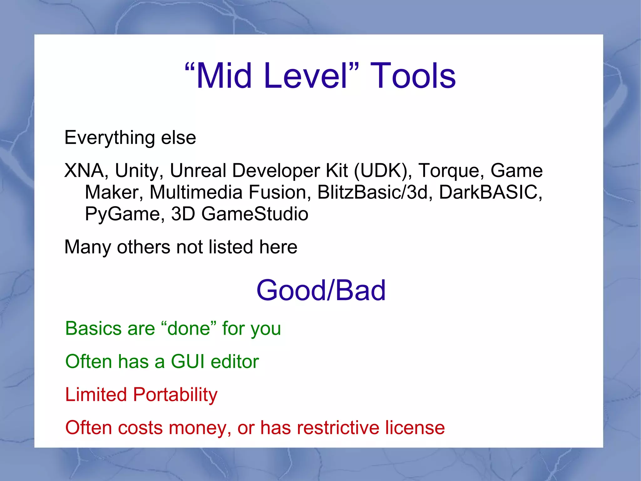 Game devtools | PPT