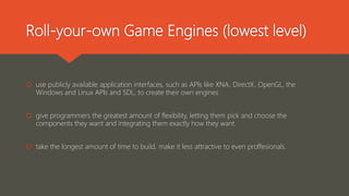 Introduction to Game Engine: Concepts & Components | PPTX