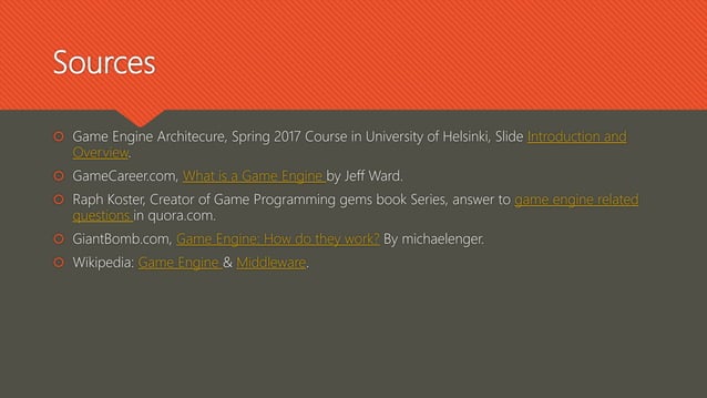 Introduction to Game Engine: Concepts & Components | PPTX