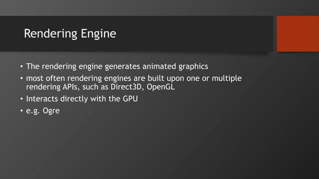 Introduction to Game Engine: Concepts & Components | PPTX