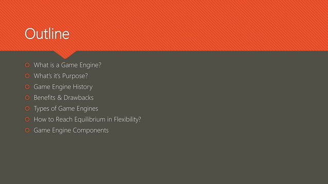 Introduction to Game Engine: Concepts & Components | PPTX