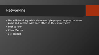 Introduction to Game Engine: Concepts & Components | PPTX