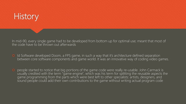 Introduction To Game Engine Concepts And Components Ppt