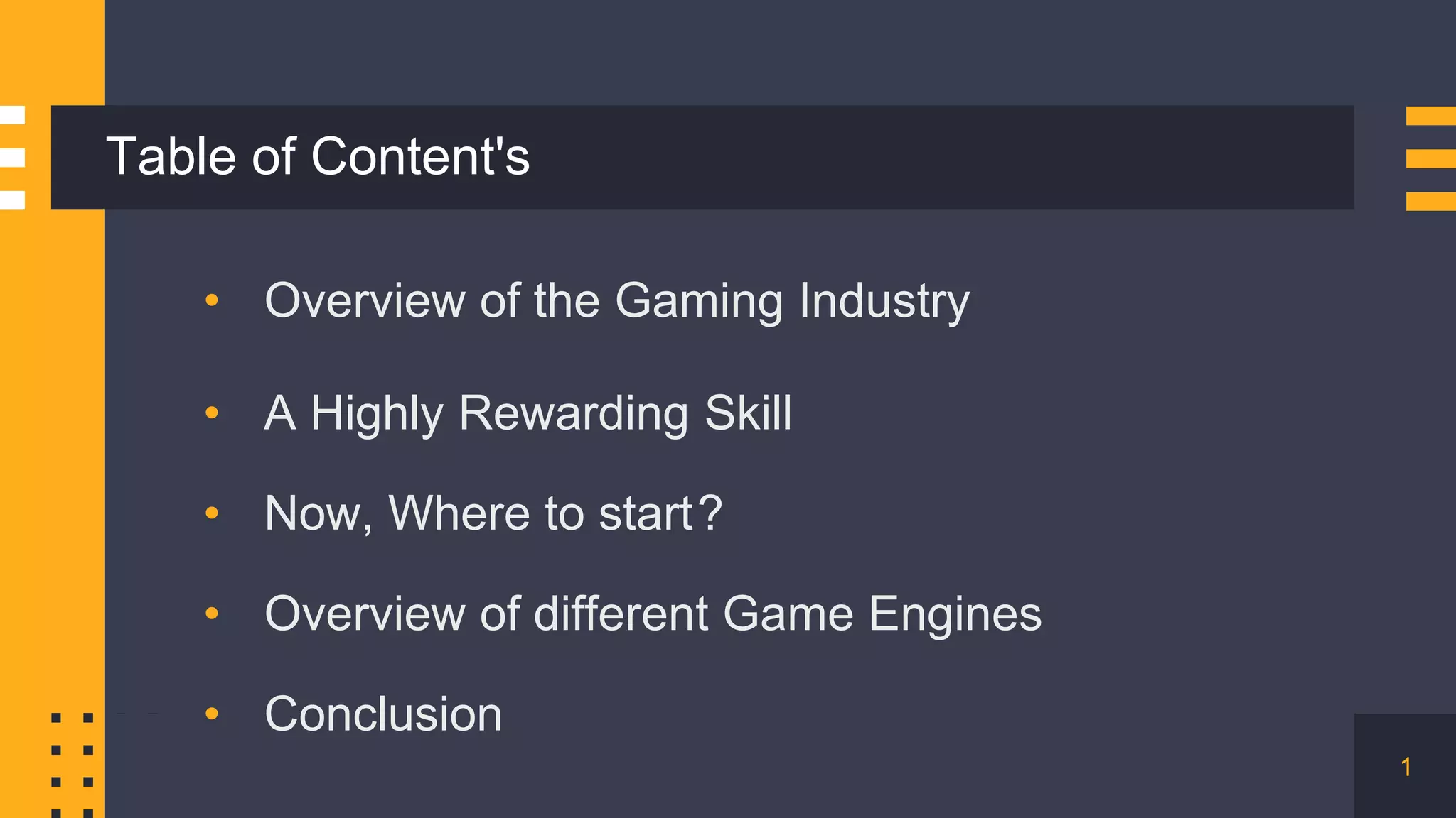 Game Engine Comparison Pptx