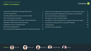 GameFi Report 2023: GameFi Levels Up | CoinGecko | PDF